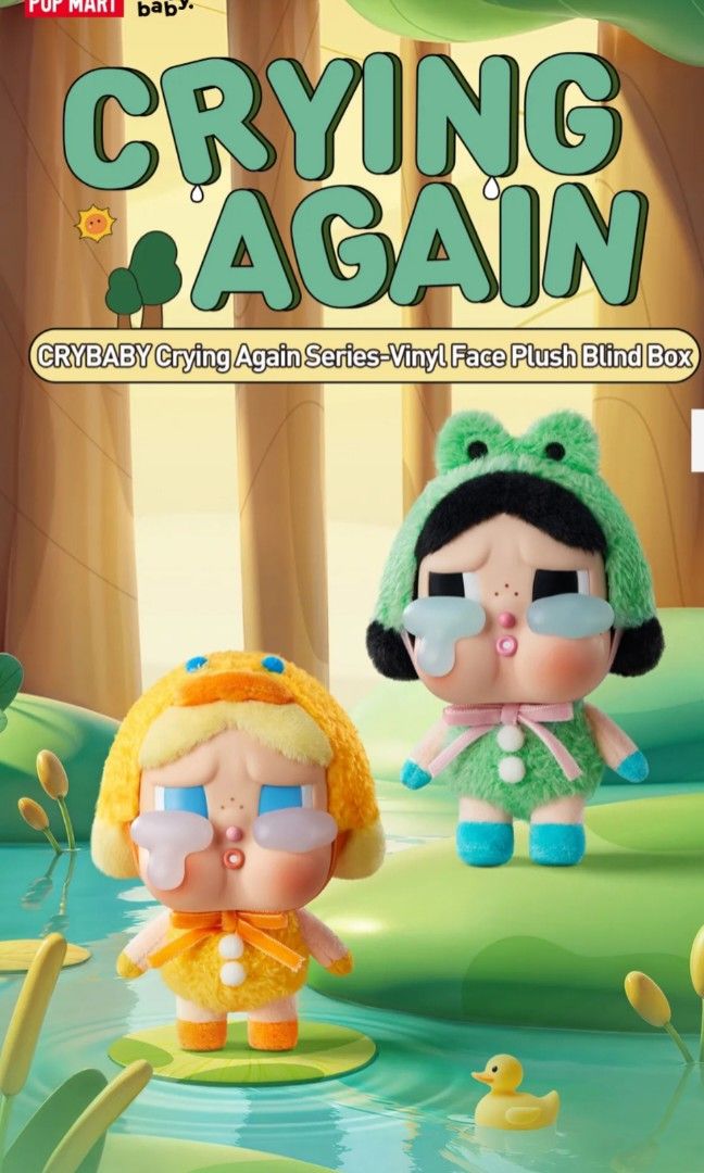 CRYBABY Crying Again Series-Vinyl Face Plush Blind Box, Hobbies & Toys ...
