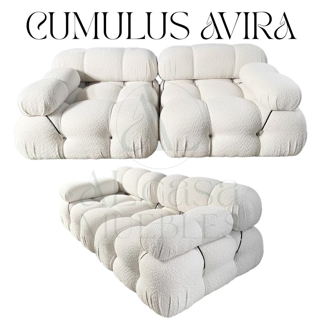 CUMULUS AVIRA SOFA BOUCLE WHITE CLOUD CAMALEONDA MODULAR COUCH, Furniture & Home Living ...