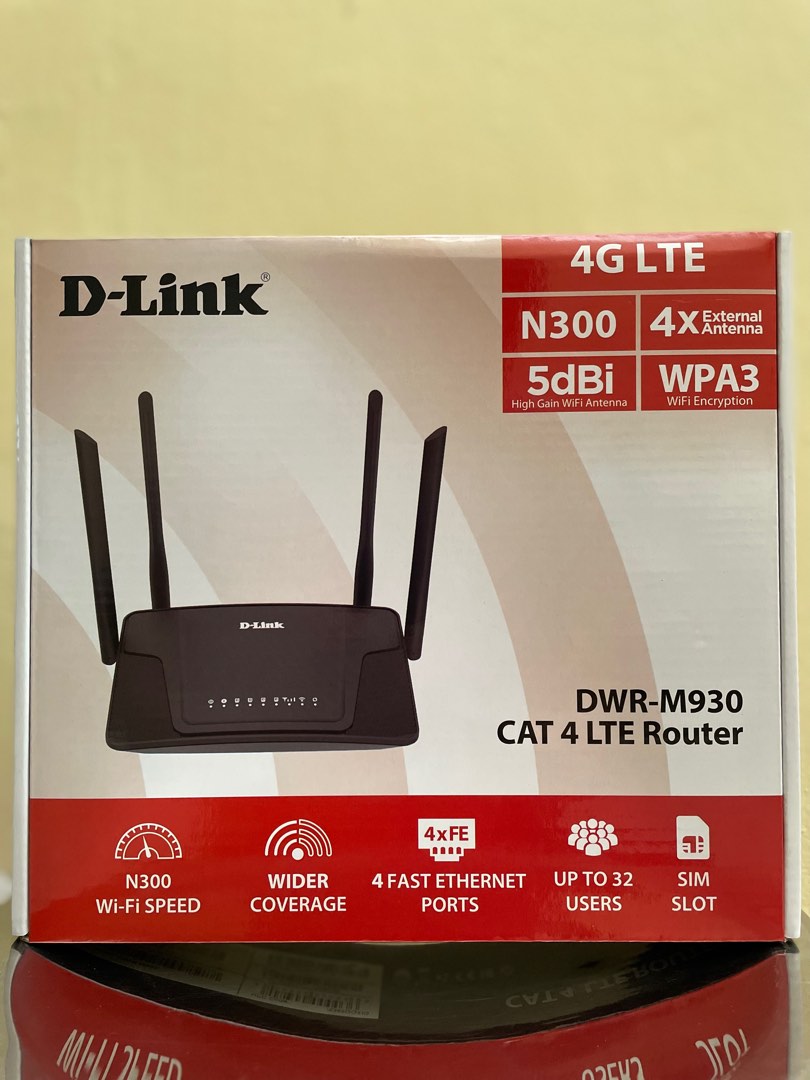 D-Link DWR-M930 CAT4 LTE SIM Router, Computers & Tech, Parts ...