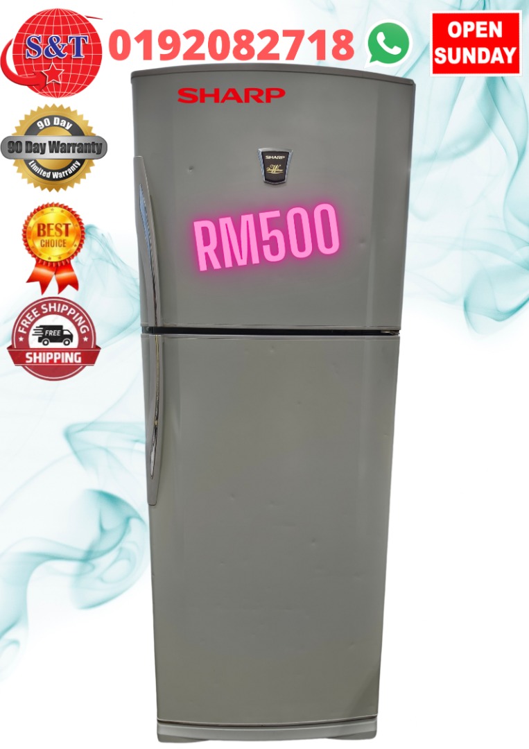 FRIDGE DOUBLE DOOR SHARP GREY, TV & Home Appliances, Kitchen Appliances ...