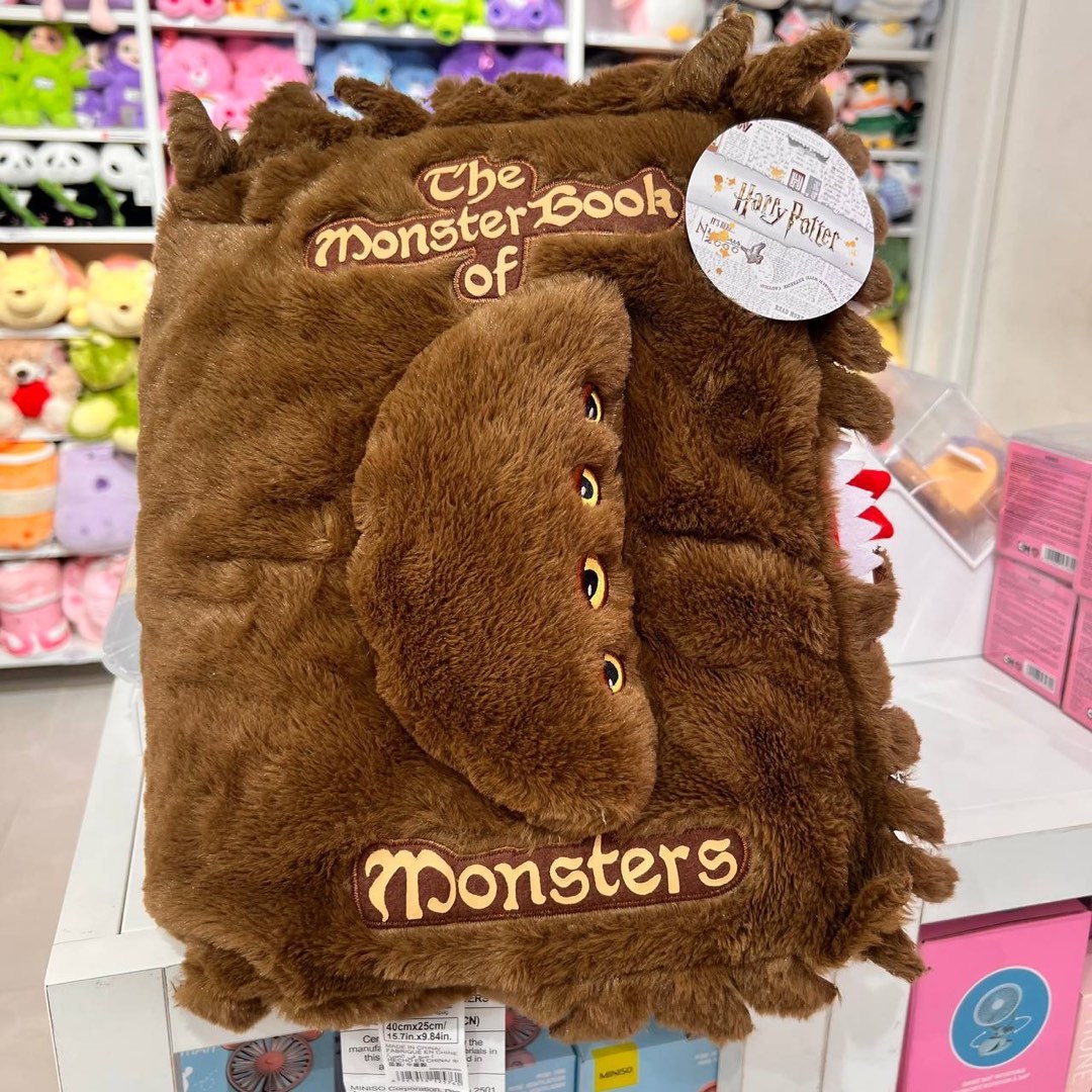 Harry Potter x Miniso Monster Book Soft Pillow Plushie, Hobbies & Toys ...