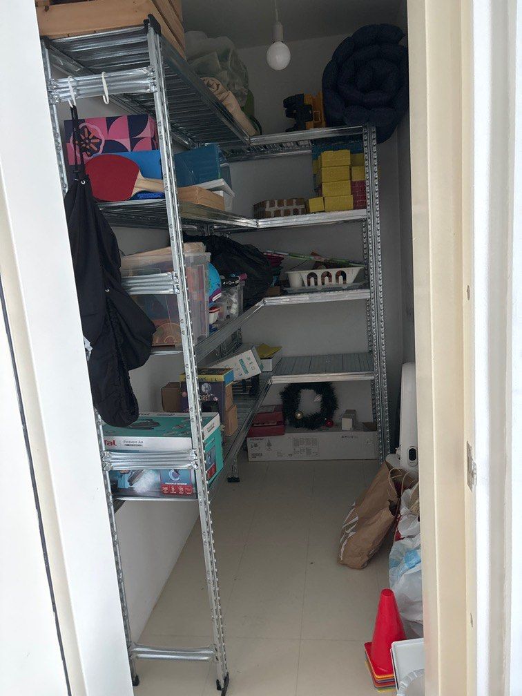 Hdb bto boltless rack storeroom bomb shelter, Furniture & Home Living ...