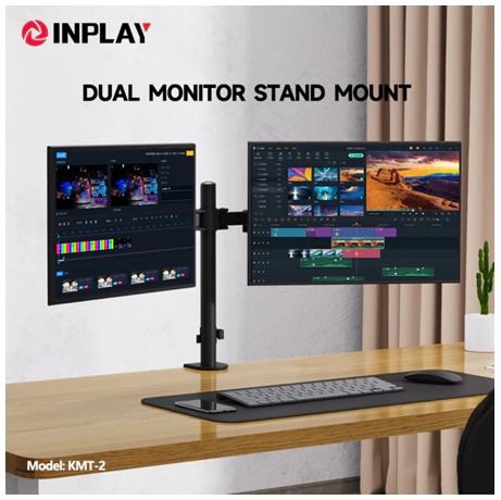 Inplay KMT-2 Dual Arm Monitor Stand Monitor Mount Adjustable With C ...