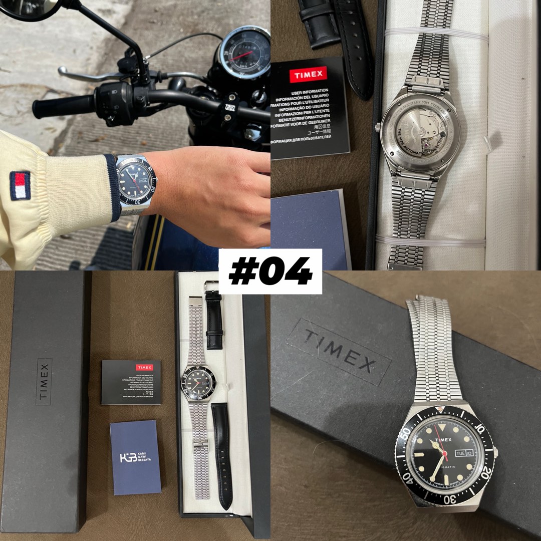 Jam Timex M79 Black Dial Automatic FULLSET (Box & Kertas), Barang Mewah ...