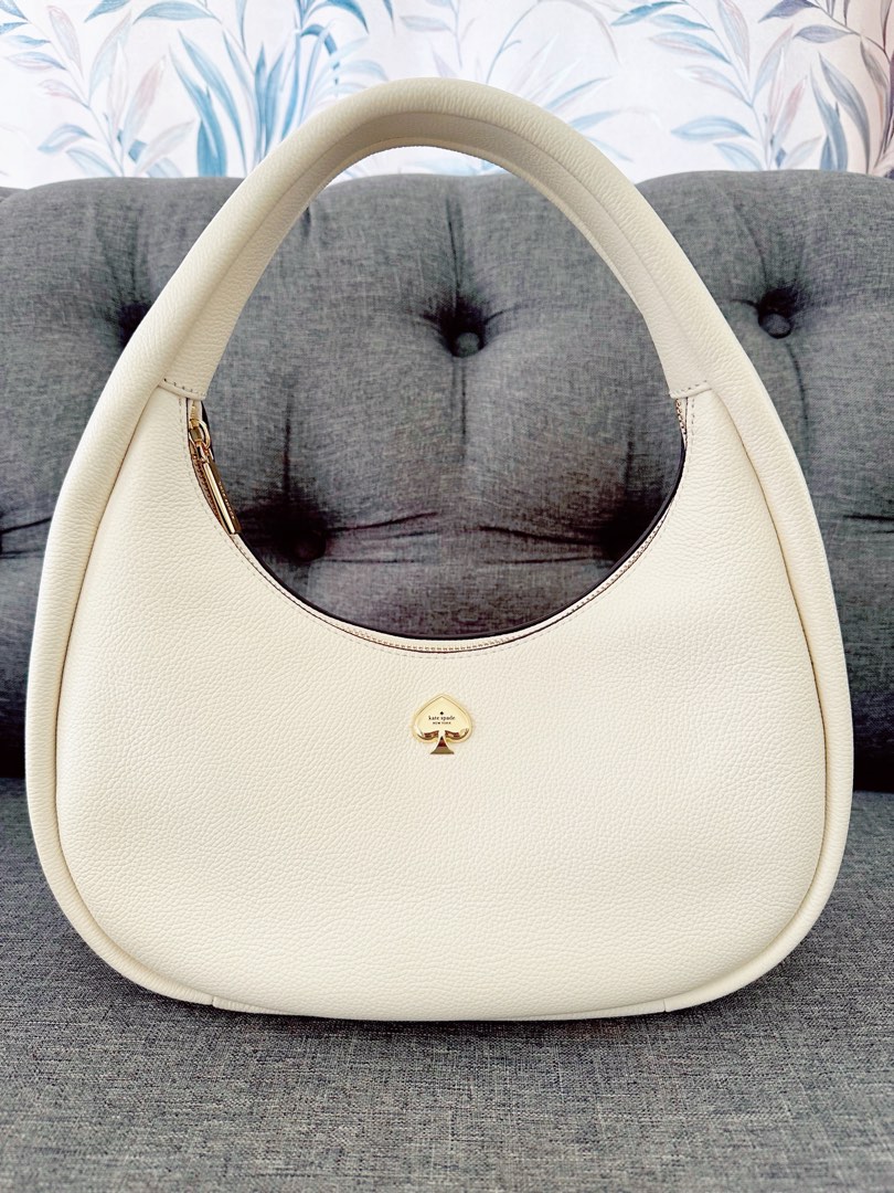 KATE SPADE KAYLA CRESCENT SHOULDER BAG (MERINGUE), Women's Fashion ...