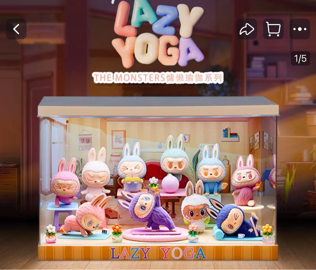 Sealed Popmart Labubu Yoga + display case, Hobbies & Toys, Toys & Games ...