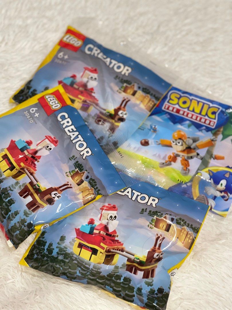 [NEW] LEGO POLYBAG SANTA'S SLEIGH & SONIC THE HEDGEHOG, Hobbies & Toys ...