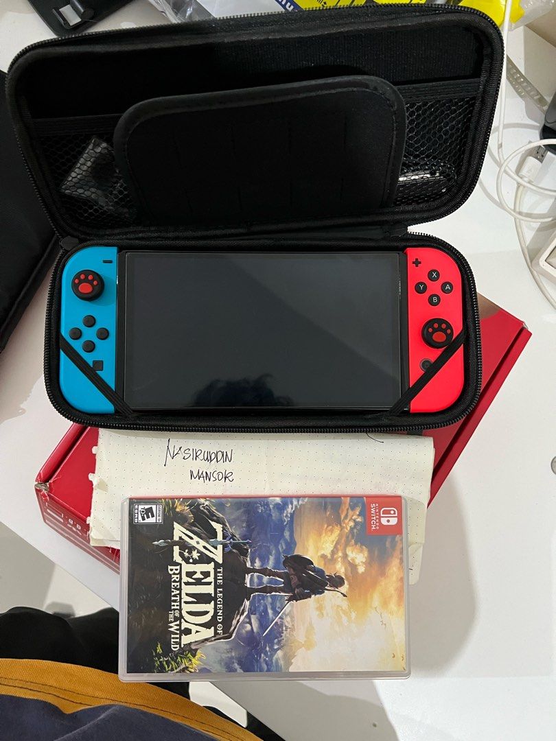 NintendoSwitch Oled + Zelda BOTW, Video Gaming, Video Game Consoles ...