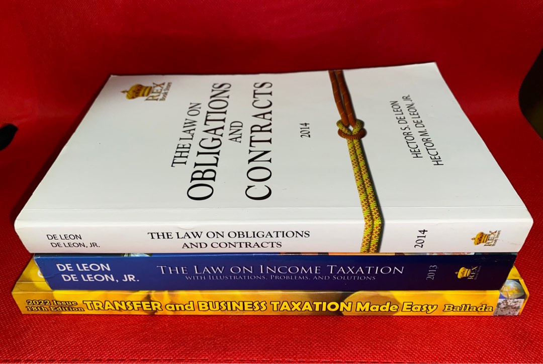 Obligations & Contracts(Oblicon), Income Tax, & Business Tax Books ...