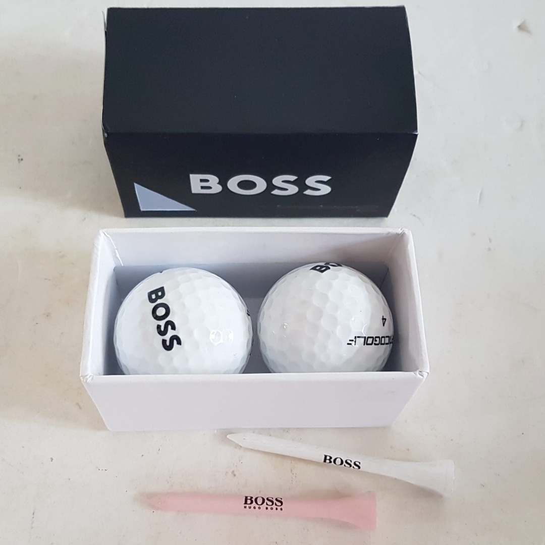 Original HUGO BOSS Sports Accessories, GERMANY, 2 BOSS Golf Balls, 2 ...