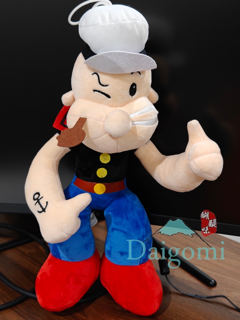 Popeye the Sailor Man Plush Toy, Hobbies & Toys, Toys & Games on Carousell