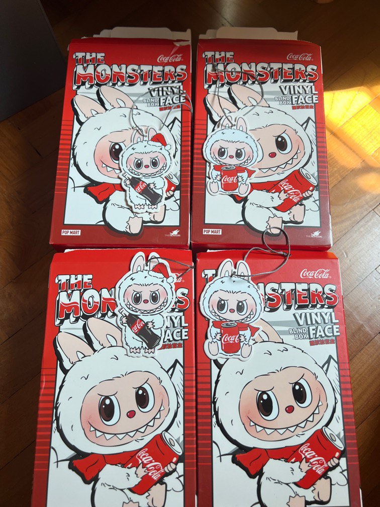 labubu coco cola vinyl face plush pendant v3 the monsters, Hobbies ...