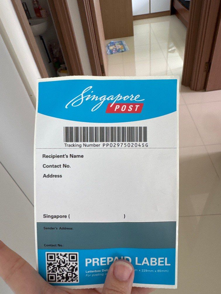 postage label from singpost, Everything Else on Carousell