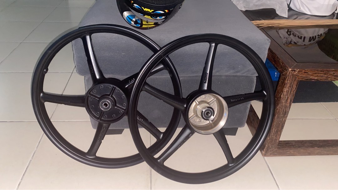 Rim Sp522 RCB matt black (siap bearing) pnp wave 100, Motorbikes on ...