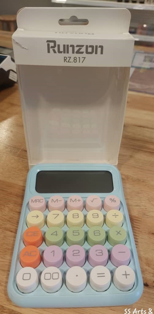 RUNZON RZ.817 COLOURFUL ELECTRONIC CALCULATOR, Hobbies & Toys ...