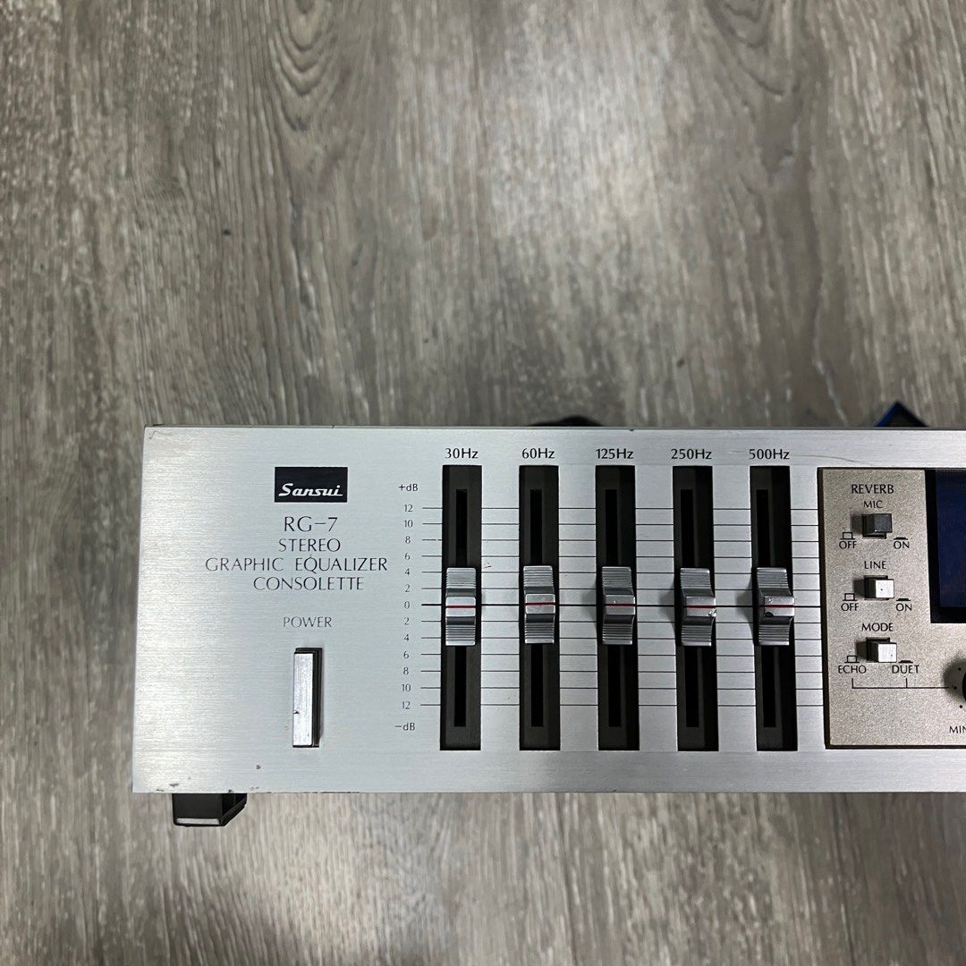 Sansui RG-7 Silver 10 band Vintage 1983 Stereo Graphic Equalizer, Audio ...