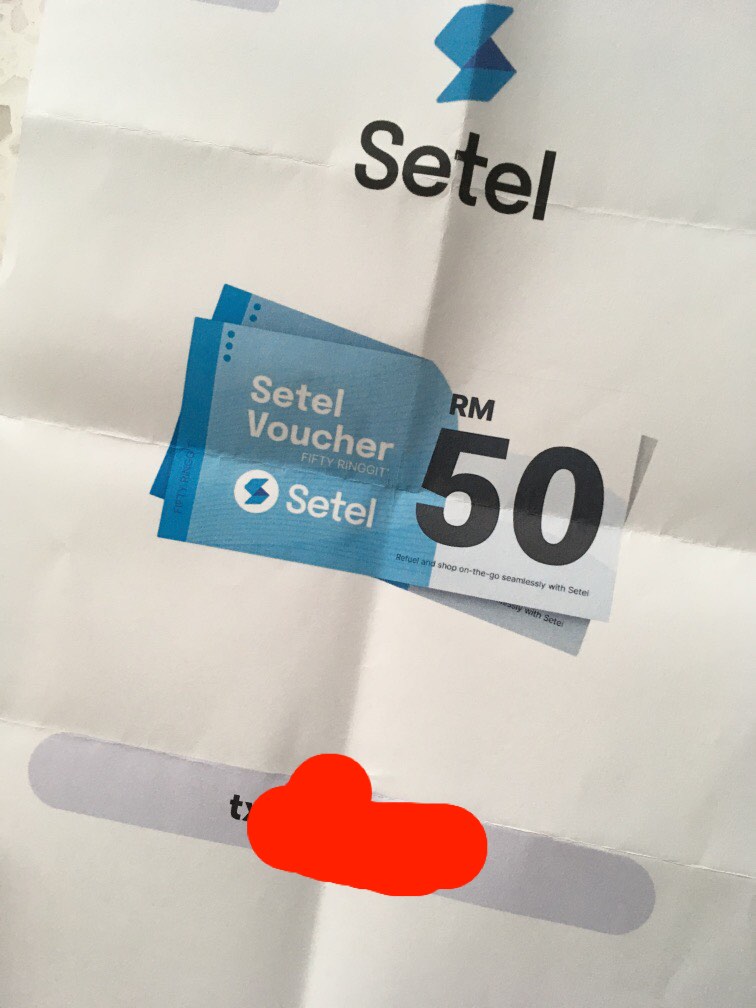 Setel voucher RM 50 brand new, Tickets & Vouchers, Vouchers on Carousell