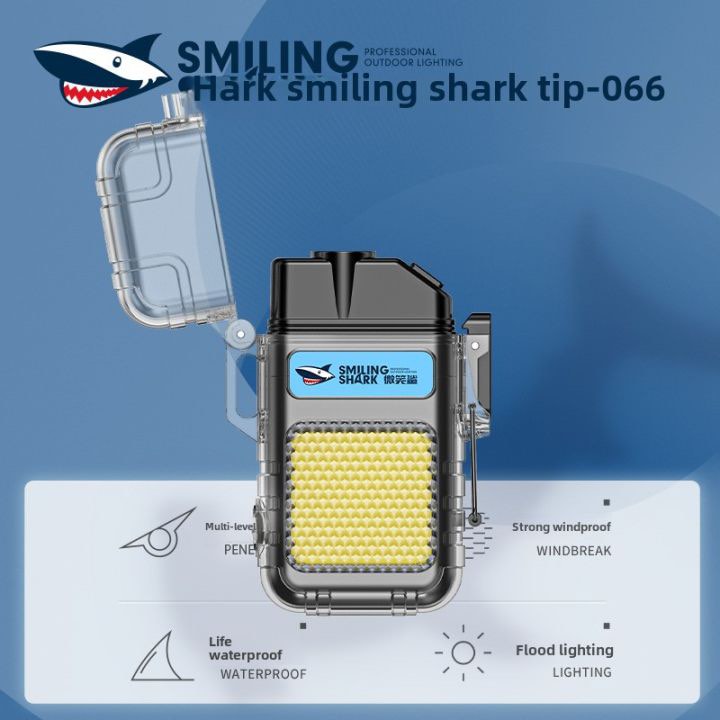 Smiling Shark TIP066 Mini Rechargeable Work Light, Arc Electric Lighter ...