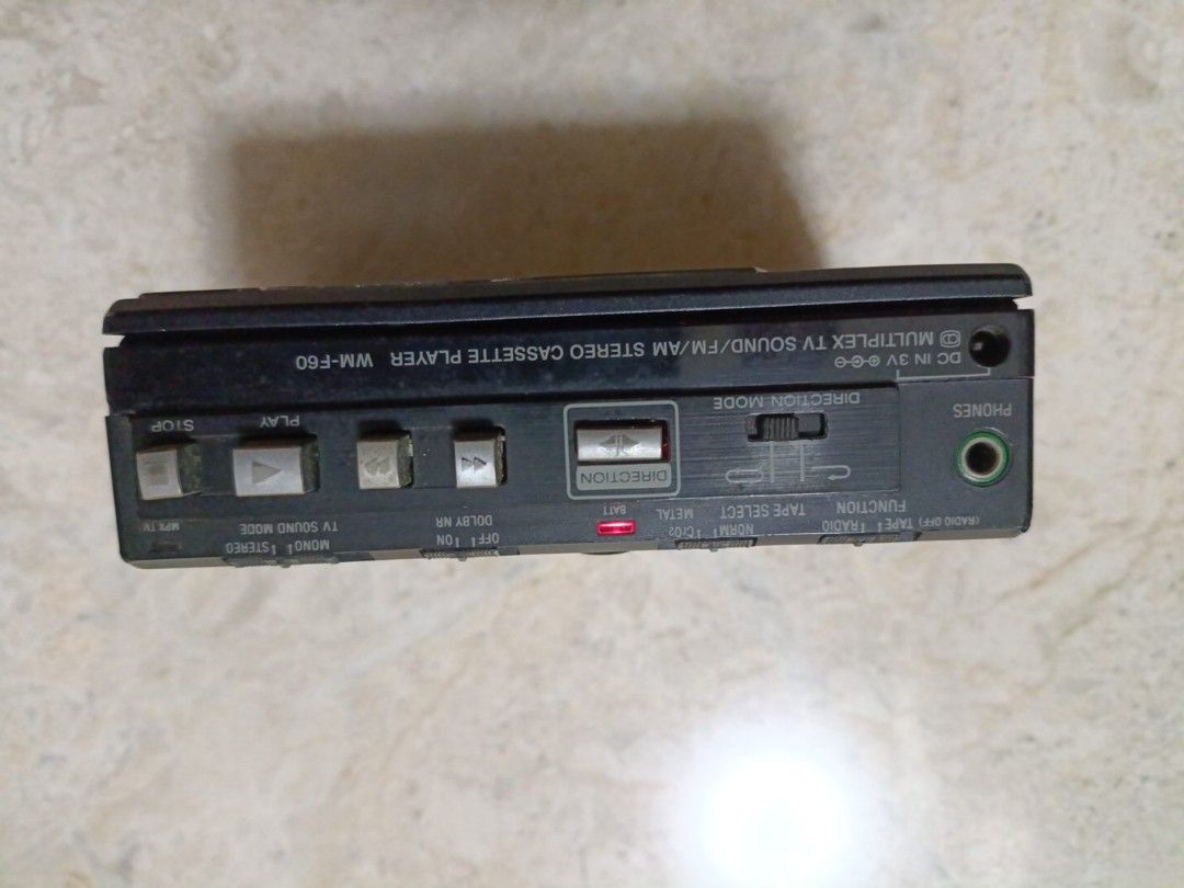 Sony Walkman TV Vintage 1986 WM-F60 Black, Audio, Portable Music ...