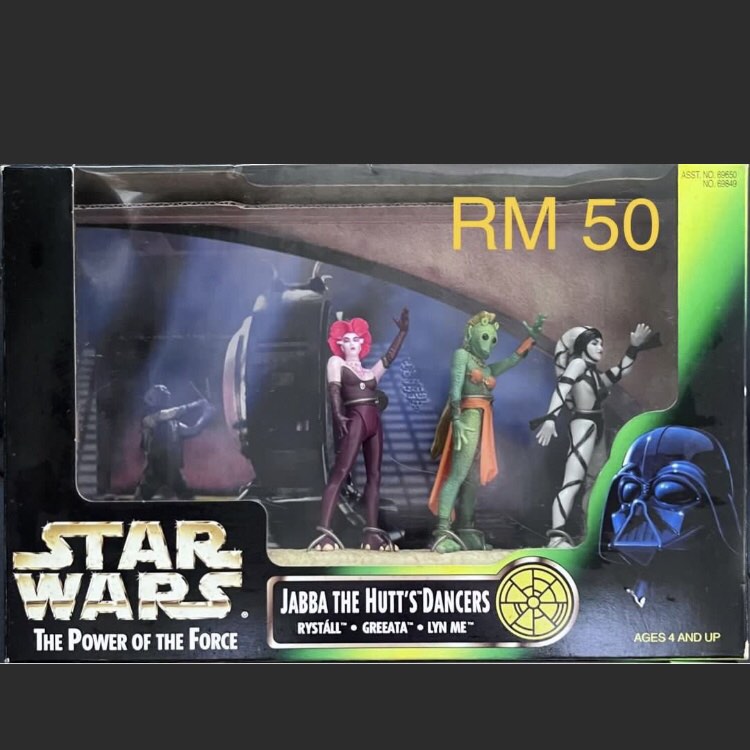 Star Wars Jabba the Hutt Dancers Rustall, Lyn Me & Greeata from Power ...