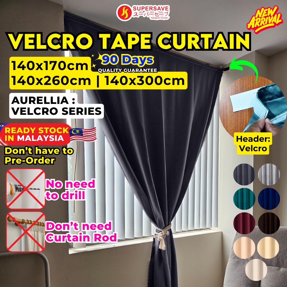 Velcro tape curtain, Furniture & Home Living, Home Decor, Curtains ...