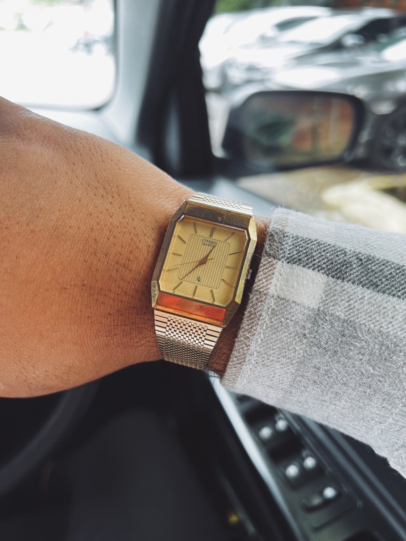 VINTAGE 1995 CITIZEN CQ Tank, Men's Fashion, Watches & Accessories ...