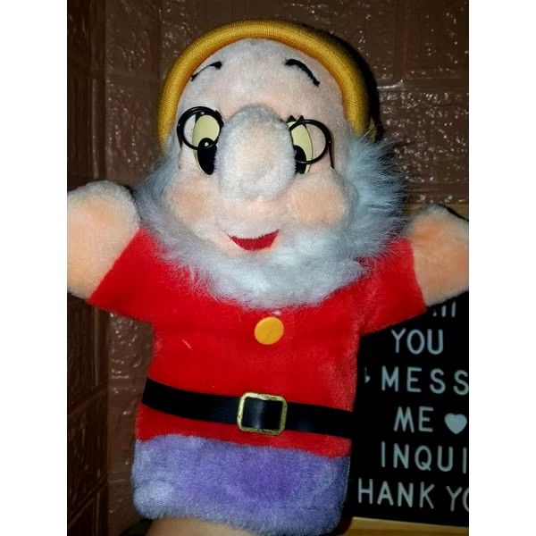 Vintage Disney Snow White Doc Dwarf Puppet Plush, Hobbies & Toys, Toys ...