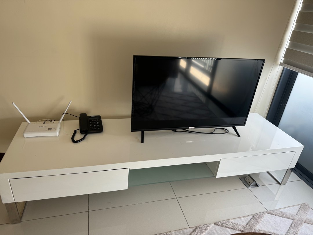 White consul table, Furniture & Home Living, Furniture, TV Consoles on ...