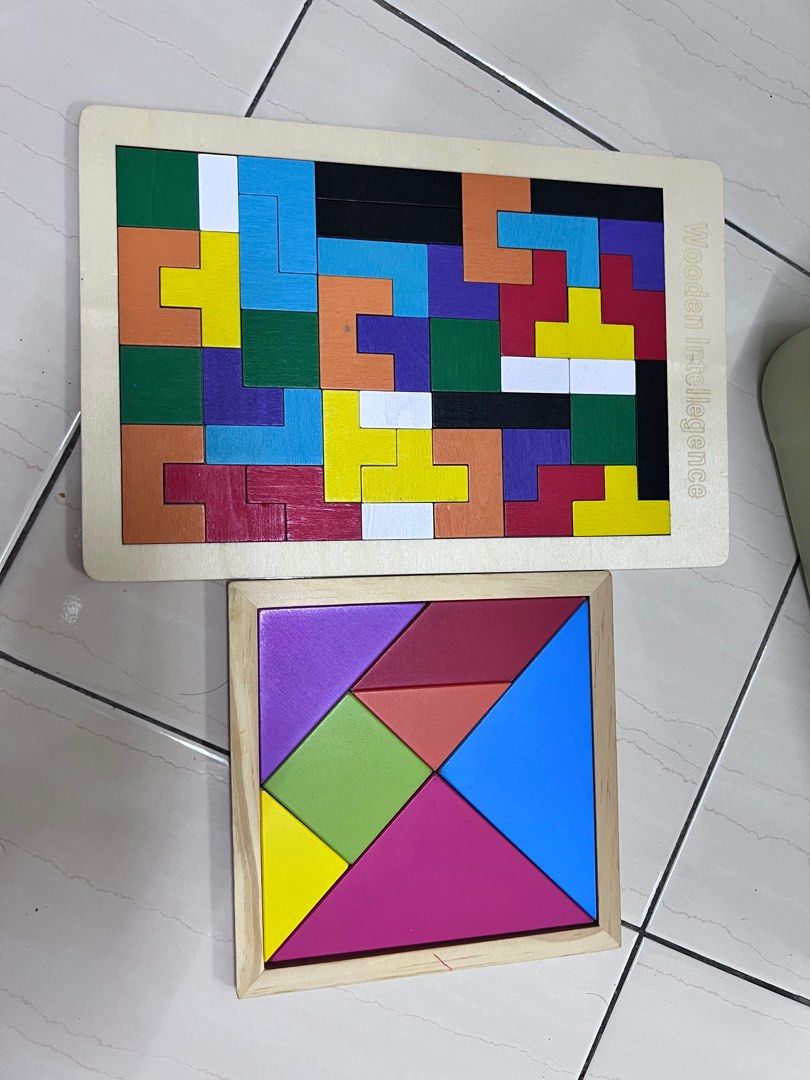 Wooden Toys Puzzles Numbers Jawi Alphabets ABC 123 Permainan Kayu Kira ...