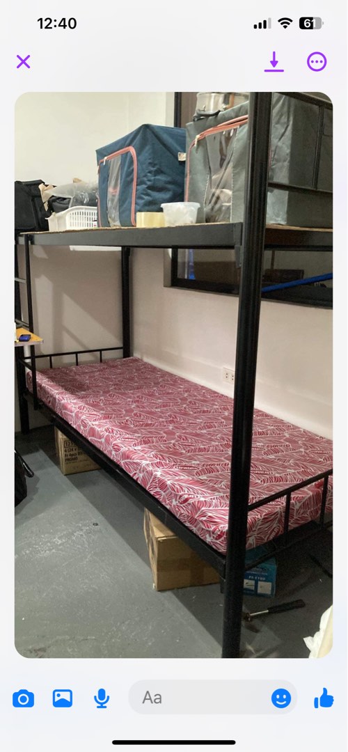 30x75 double deck with one uratex original 4in mattress, Furniture ...