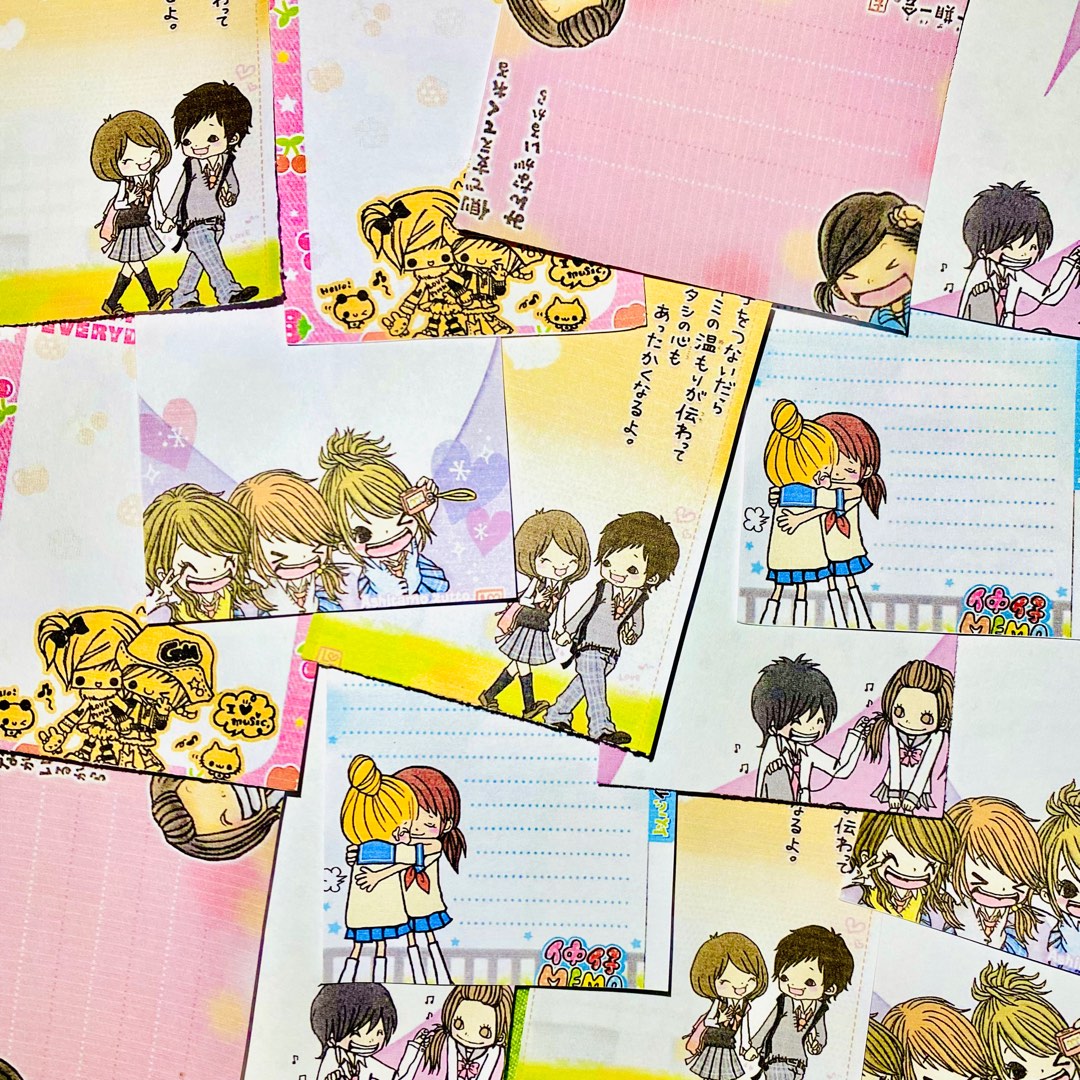 (64) mix girls/couple memo pad, Hobbies & Toys, Stationary & Craft ...