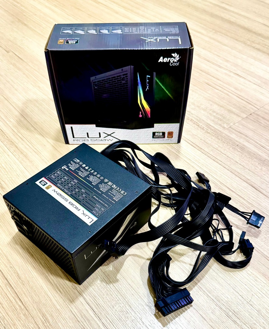 Aerocool LUX RGB 550W - Bronze Desktop Power Supply, Computers & Tech ...