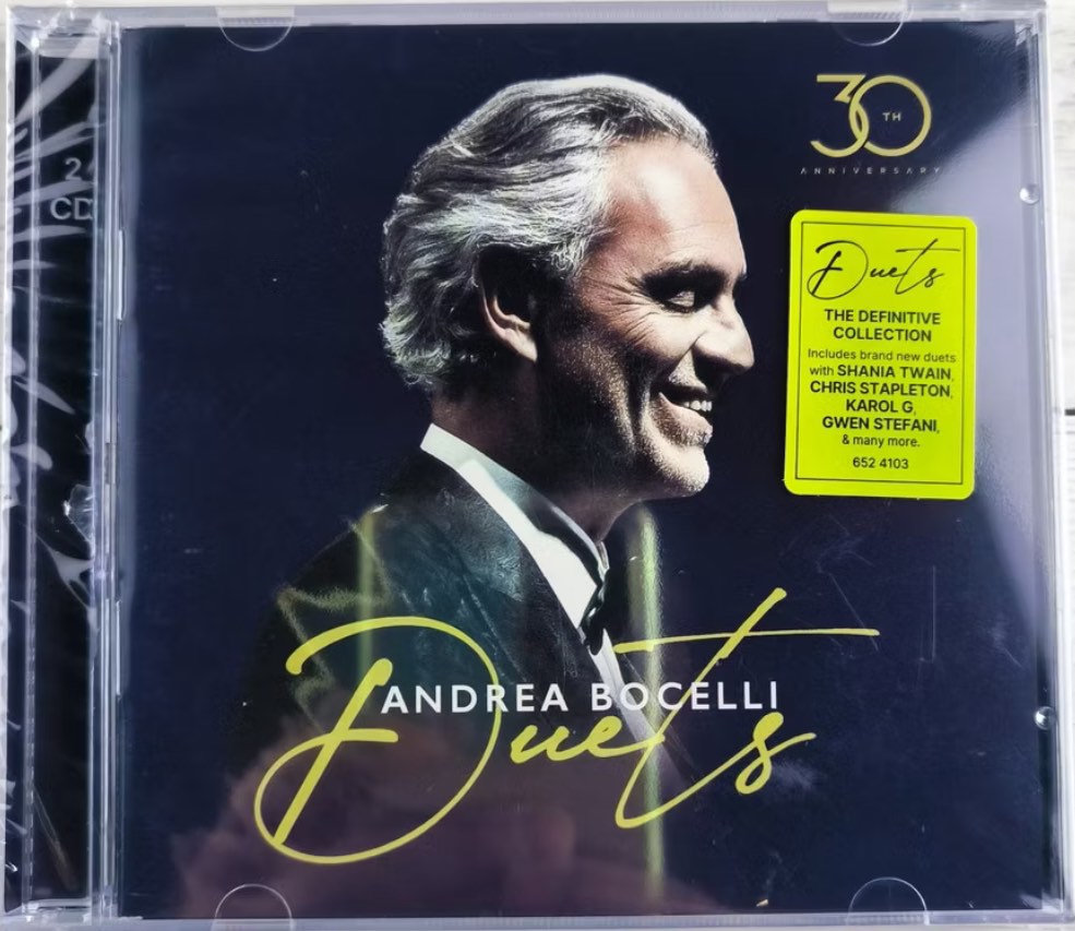 Andrea Bocelli Duets 2CD 30th Anniversary Collection, Hobbies & Toys ...