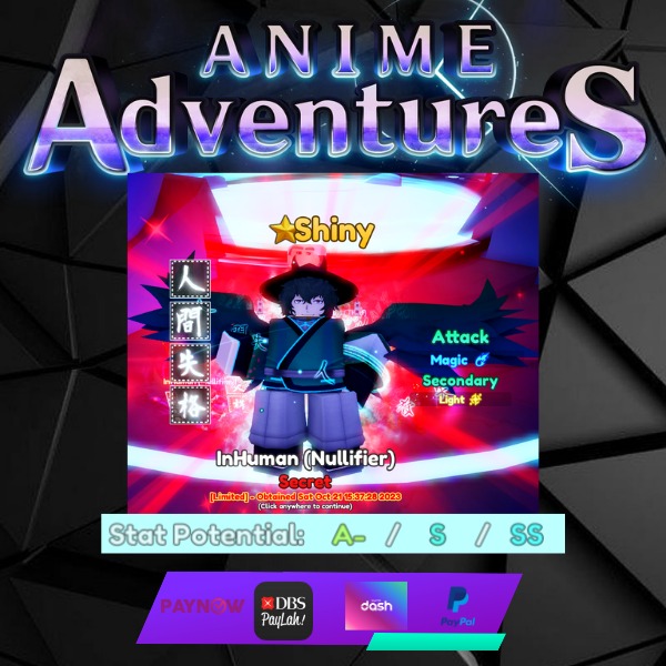 (Shiny) Anime Adventures / Anime Adventure InHuman / Dazai Evolved ...