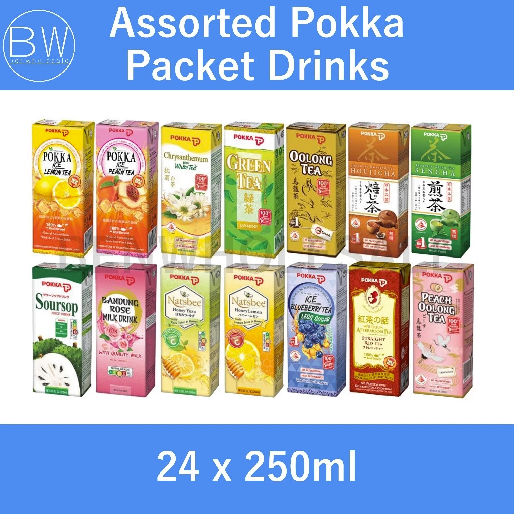 Assorted Pokka Packet Drinks (Green Tea/ Lemon Tea/ Oolong Tea/ Peach ...