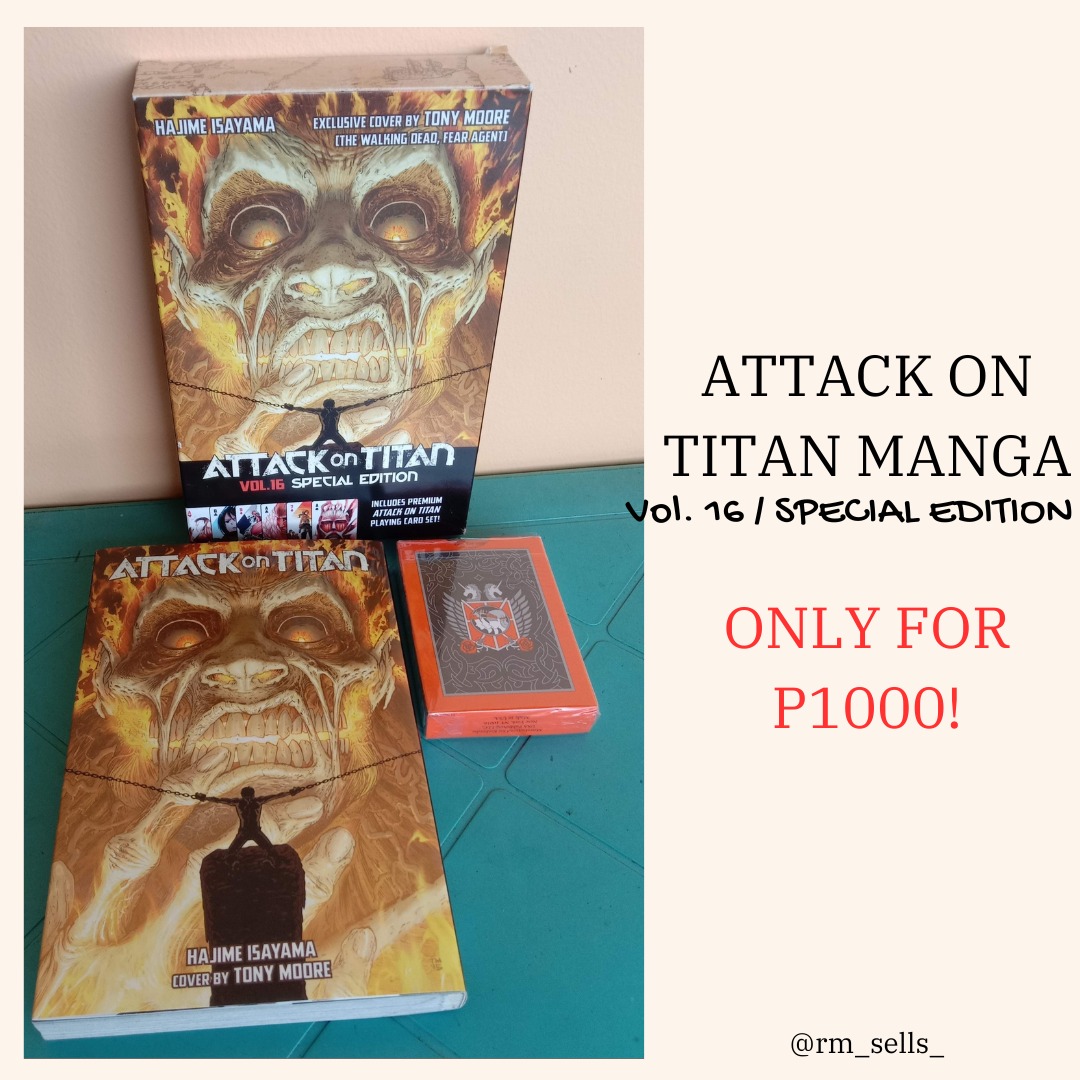 Attack on Titan (AOT) Vol. 16 Special Edition (w/ playing cards ...