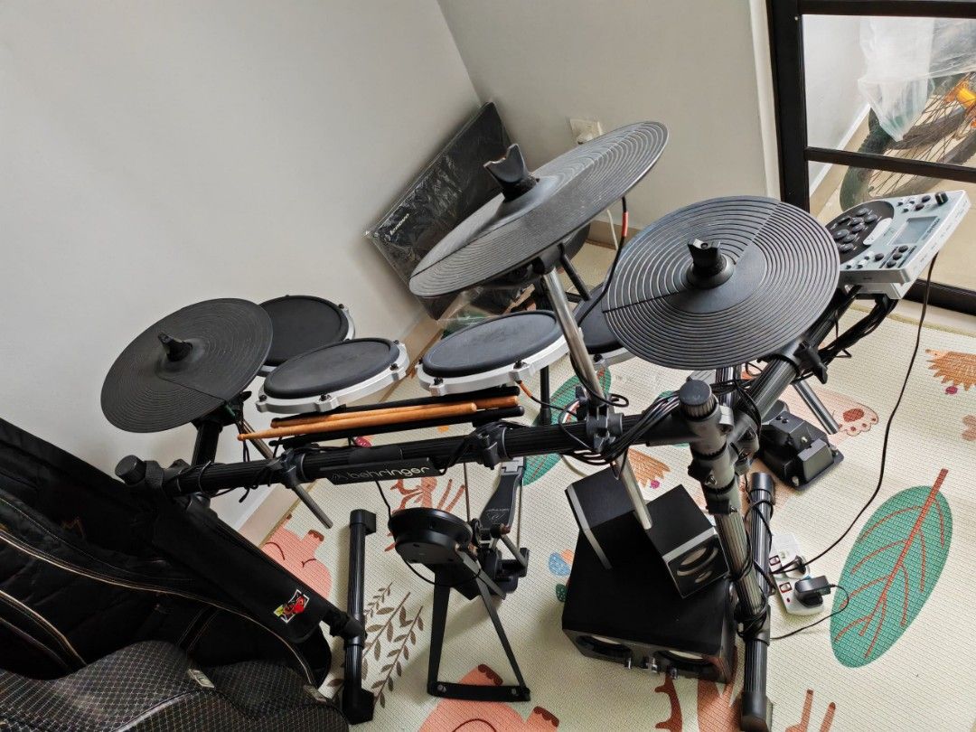 BEHRINGER XD80USB 8-Piece Electronic Drum Set with 175 Sounds, 15 Drum ...