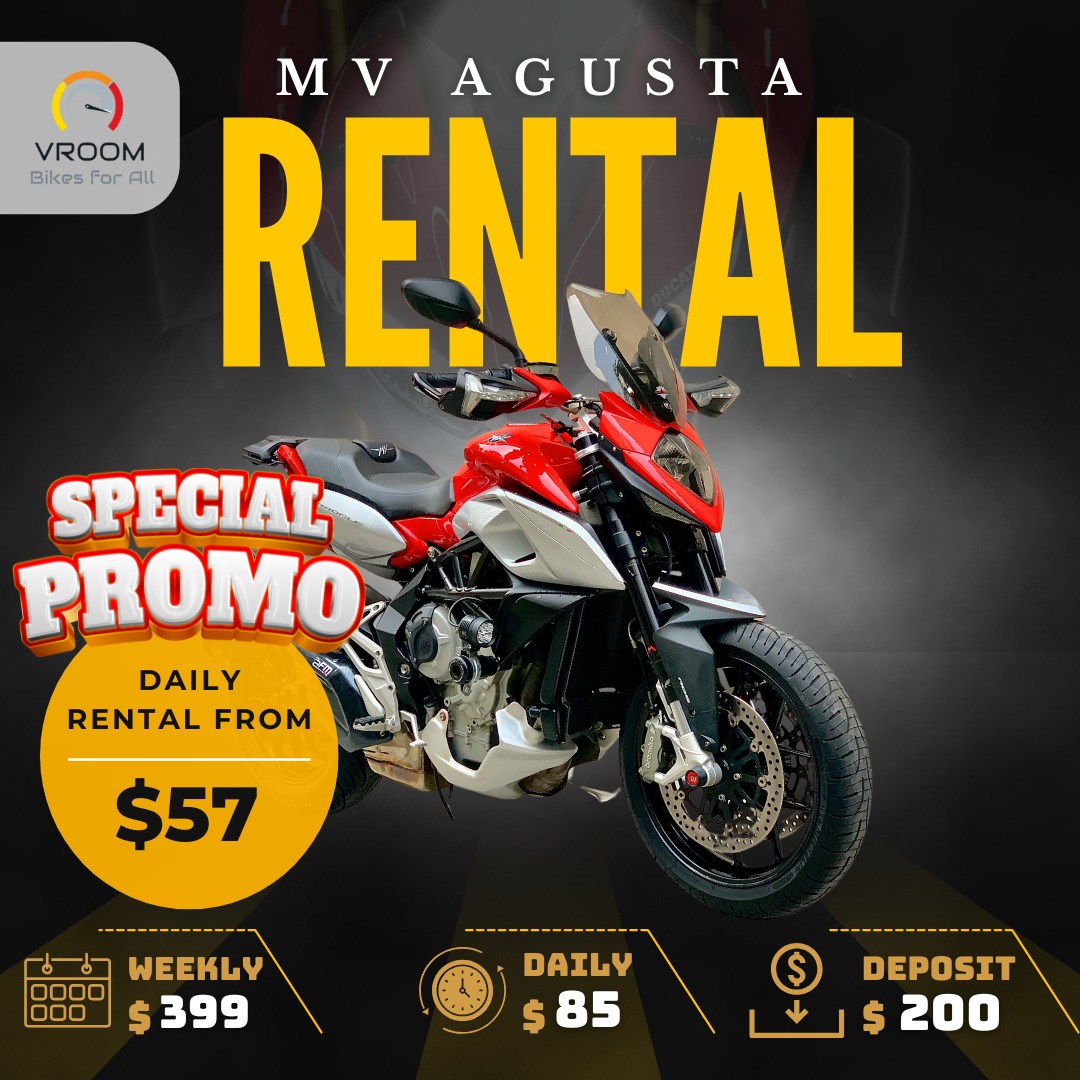 [BIKE RENTAL] MV AGUSTA STRADALE | AGUSTA | DAYTONA 675 | TRIUMPH | R6 ...