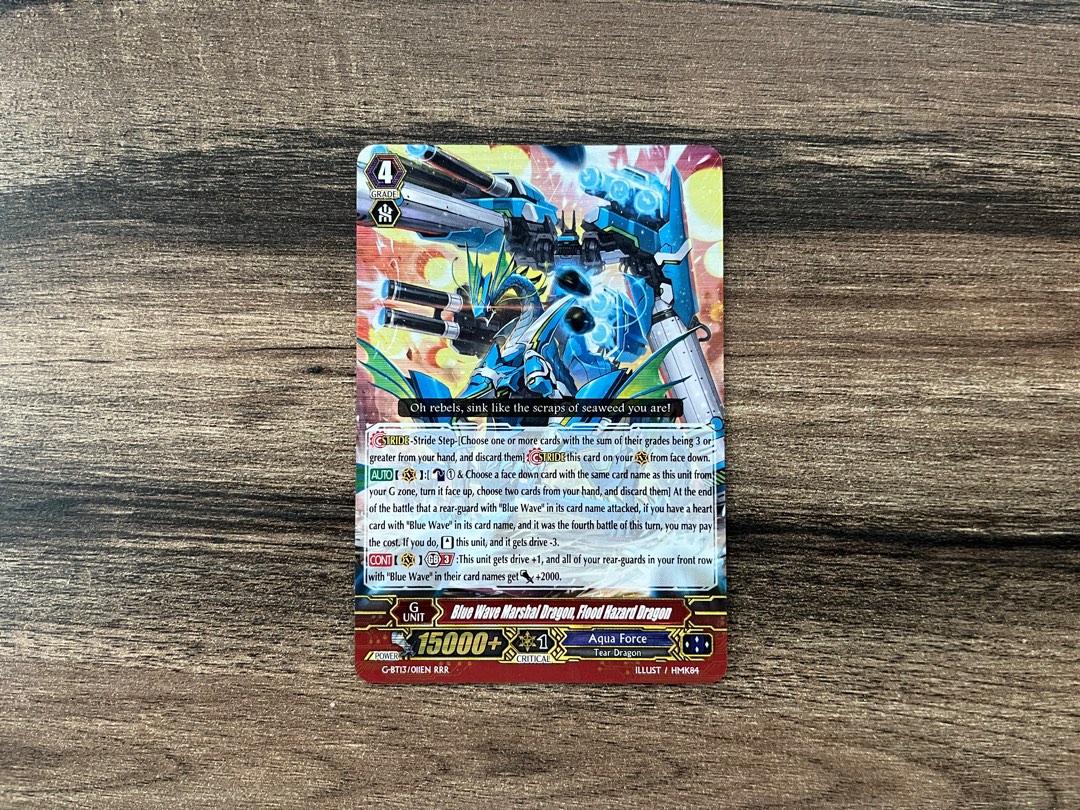 Blue Wave Marshall Dragon, Flood Hazard Dragon RRR - Cardfight Vanguard ...