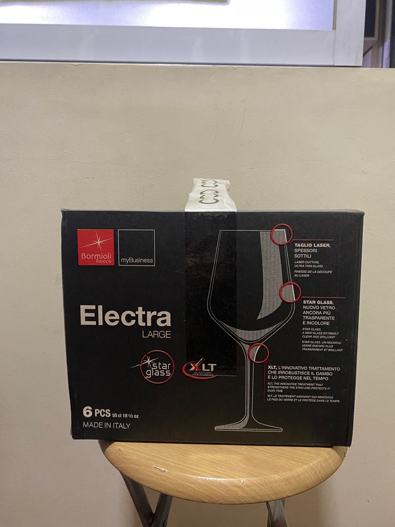 Bormioli Electra Large Wine Glass, TV & Home Appliances, Kitchen ...