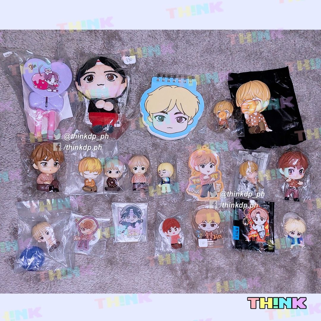 BTS JIN Merch ( tinytan figure keyring bag charm standee plush donut ...