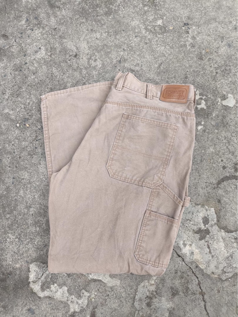 C. E. Schmidt Workwear Carpenter Pants Duck Canvas Brown, Men's Fashion ...