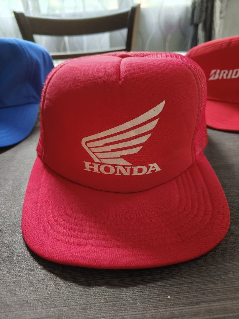 Cap honda merah lambang depan print. Baca detial sebelum beli., Men's ...