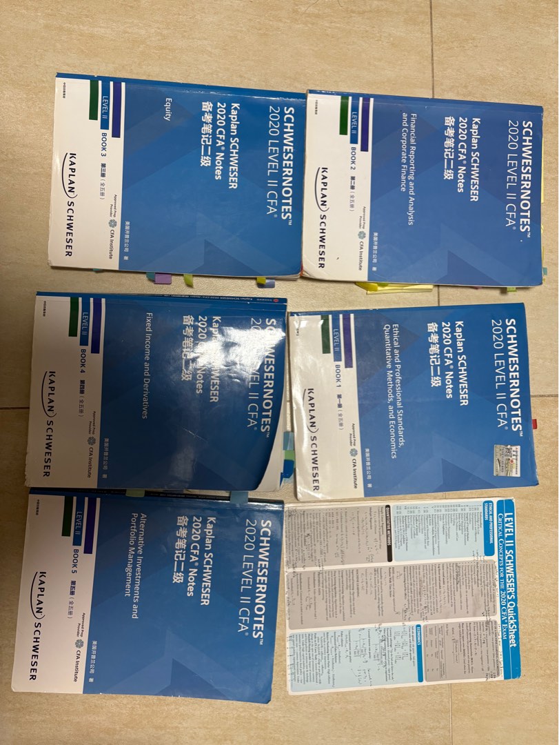 CFA level II notes 2020 version (with quick sheet), 興趣及遊戲, 書本 & 文具, 教科書 ...