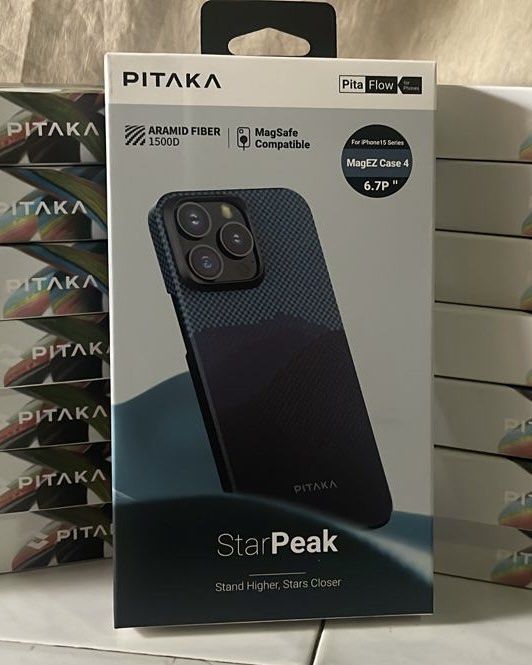 Clearance | PITAKA Star Peak Tactile Woven MagEZ Case 4 | iPhone 15 Pro Max | Over the Horizon ...