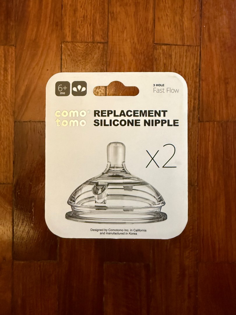 Comotomo Replacement Silicone Nipple - 3 Holes Fast Flow (Brand New ...