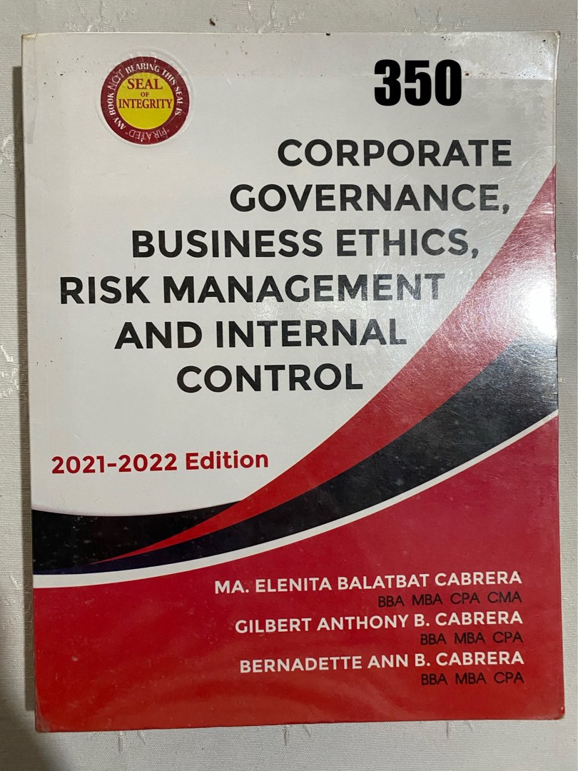 CORPORATE GOVERNANCE, BUSINESS ETHICS, RISK MANAGEMENT AND INTERNAL ...