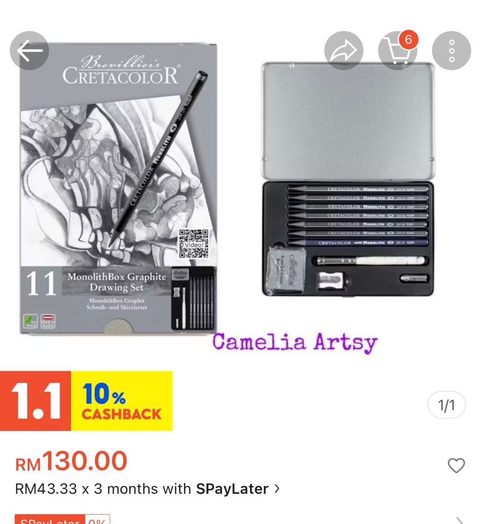 CRETOCOLOR GRAPHITE DRAWING SET, Hobbies & Toys, Stationery & Craft ...