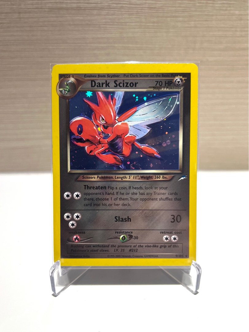 Dark Scizor 9/105 Neo Destiny Holo Rare Vintage Pokemon Card, Hobbies ...