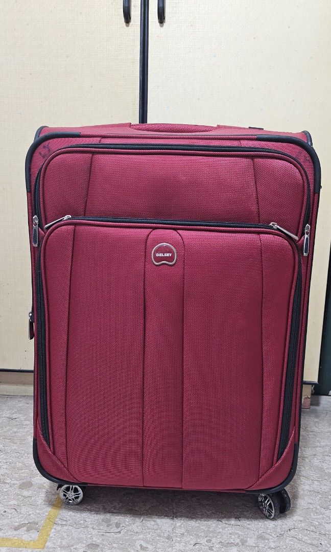 DELSEY 28inch red luggage (USED), Hobbies & Toys, Travel, Luggage on ...